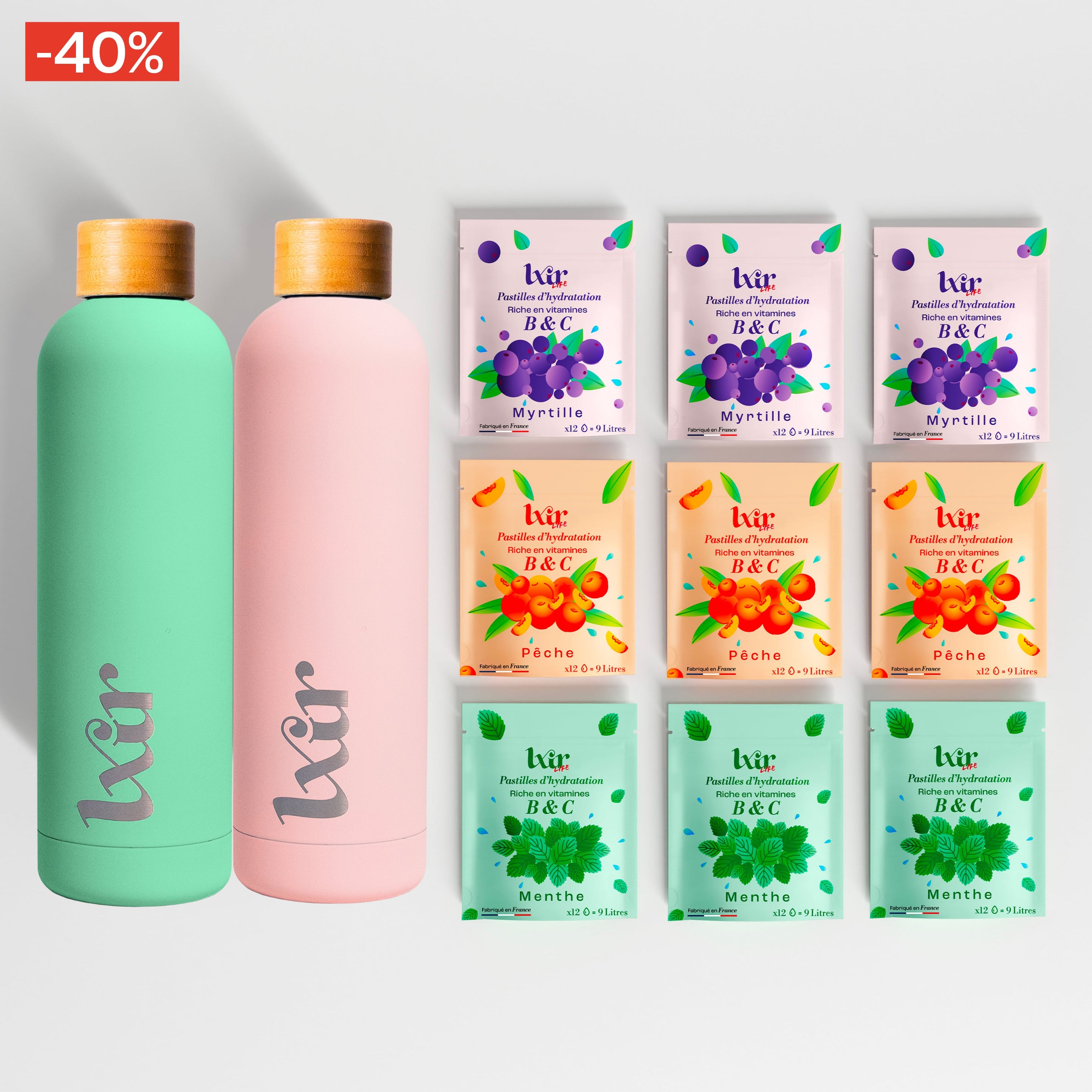 Pastille eau aromatisée naturelle sans sucres – LXIR Drink